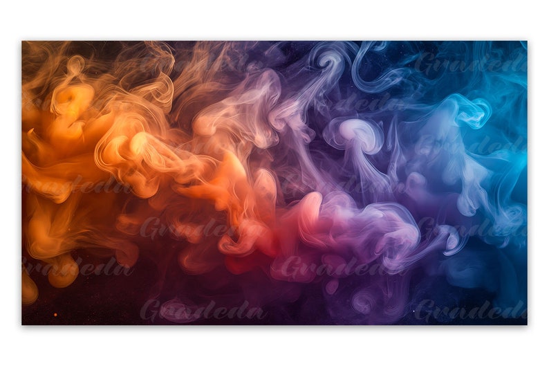Colorful Smoke Backgrounds Fiery Wallpapers, Rainbow Backdrops ...