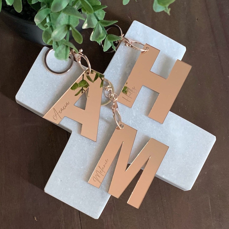 Personalised Keyring Initial Key Ring Key Chain Name Key - Etsy Australia