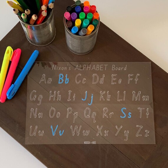 Trace and Wipe Boards Educational Boards Alphabet - Etsy Australia