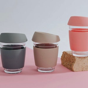Personalised Keep Cup | Glass Coffee Cup | BPA Free | Engraved Silicone ...