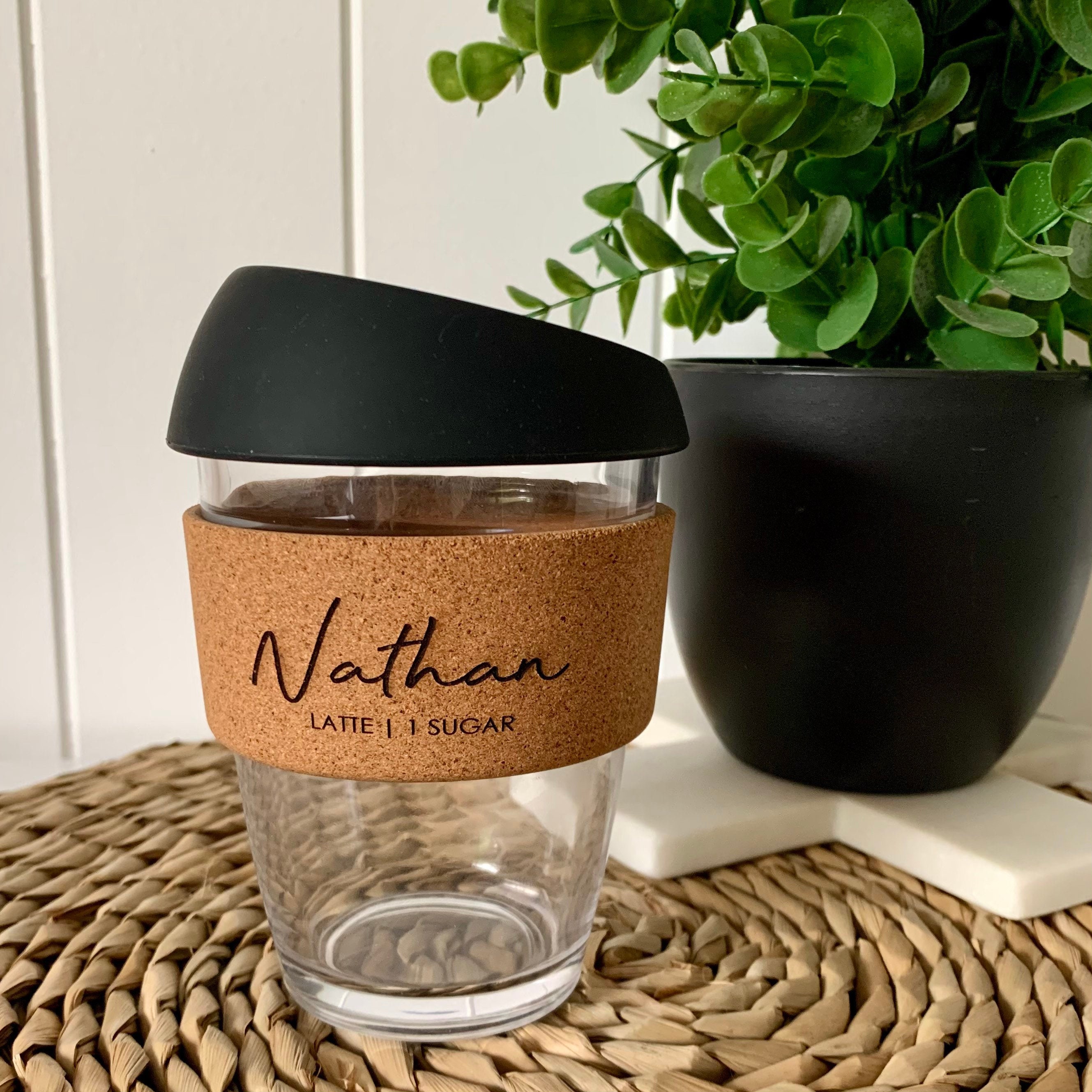 Personalised Keep Cup Glass Coffee Cup BPA Free Engraved - Etsy Australia