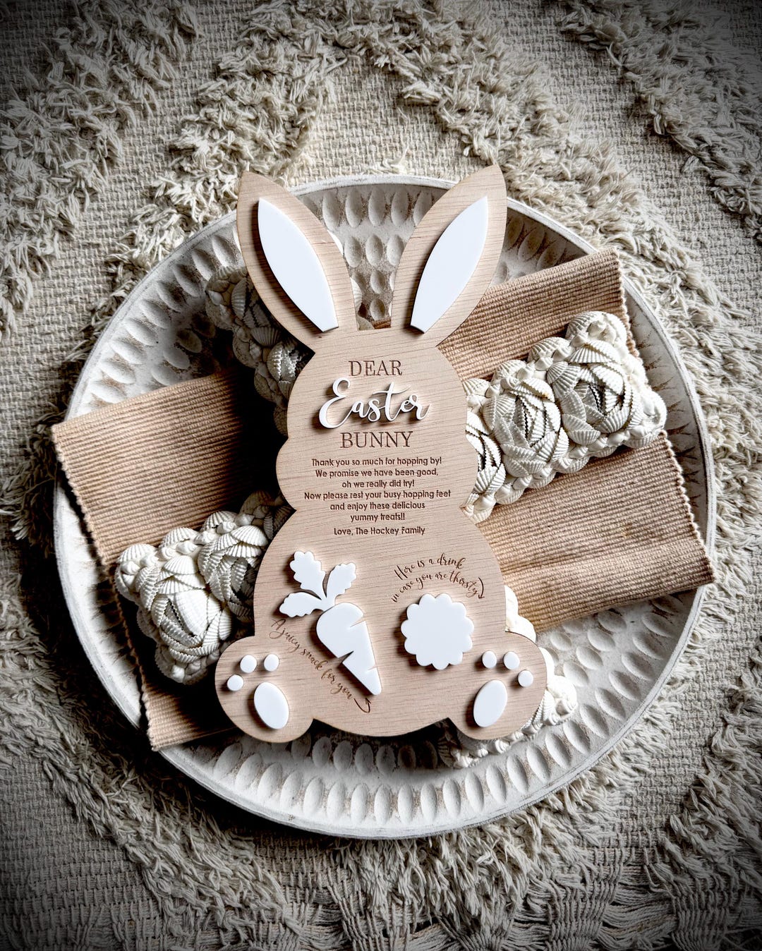 Personalised Easter Treat Board | Easter Bunny Shape Board | the Easter ...