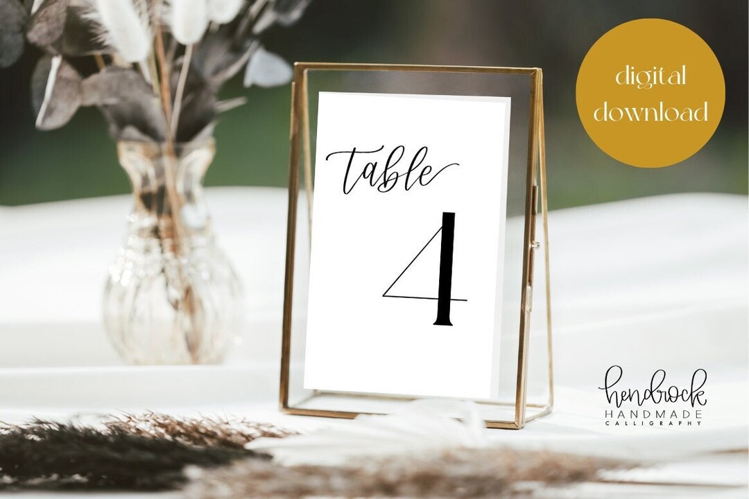 Table Numbers 1-30 | Printable Table Numbers | Printable Wedding and ...