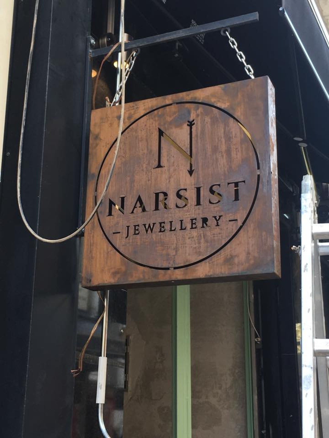 Custom Corten Steel Sign, Laser Cut Rusted Metal Sign, Double Sided ...