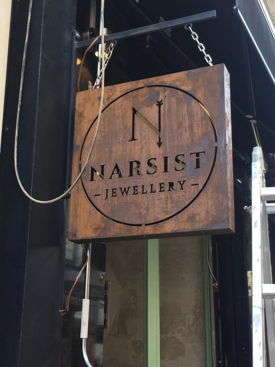 Custom Corten Steel Sign, Laser Cut Rusted Metal Sign, Double Sided ...