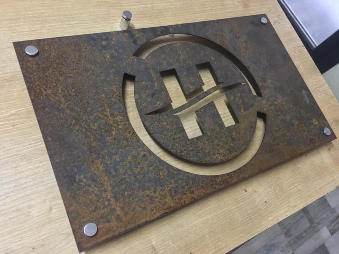 Original 3mm Corten Metal Sign Custom Rusted Metal Signlaser - Etsy