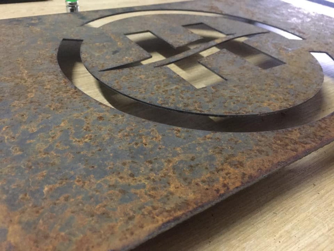 Original 3mm Corten Metal Sign Custom Rusted Metal Signlaser - Etsy