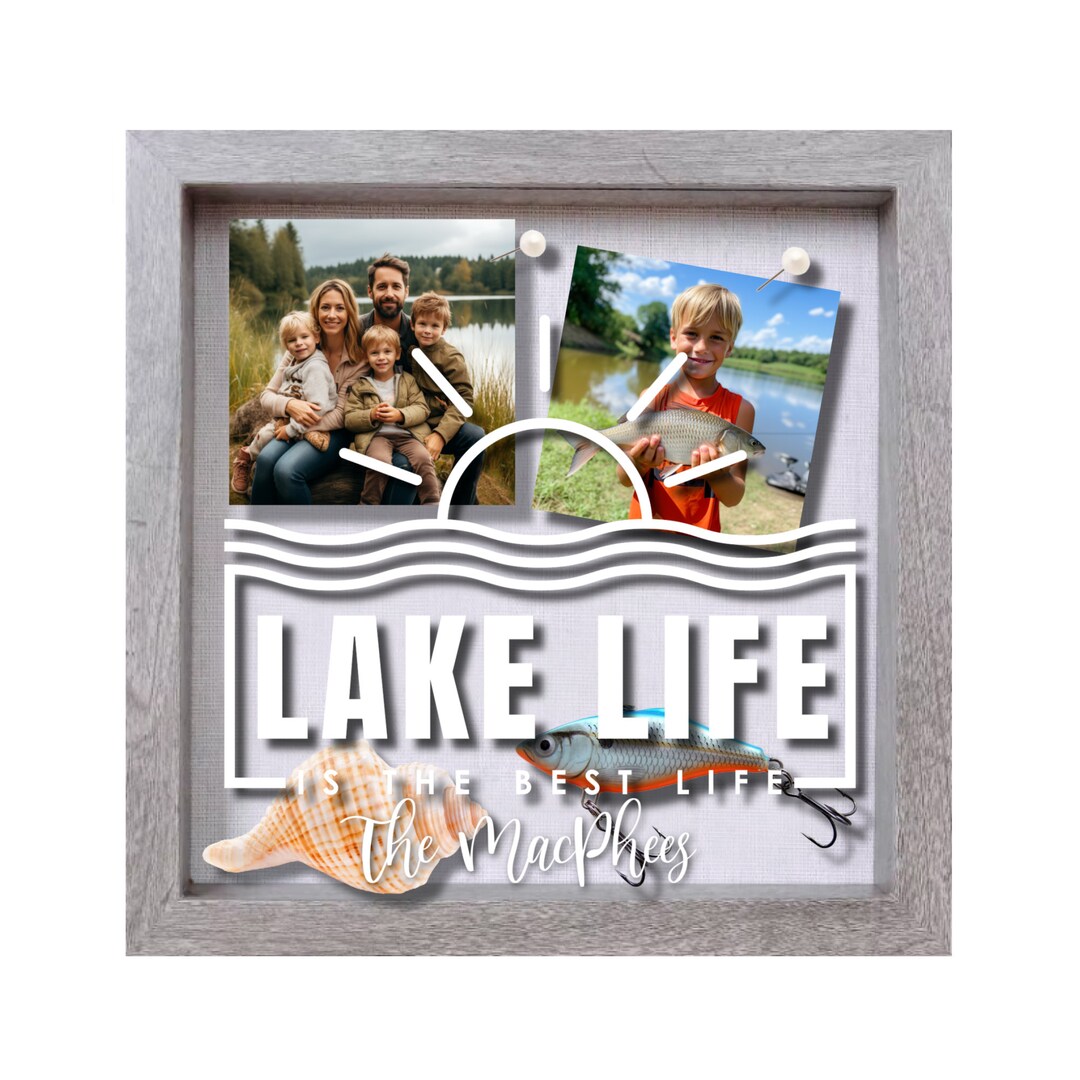 Time at the Lake Keepsake Shadowbox Personalized With ANY Name 10X10 ...