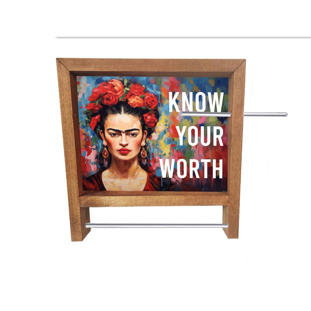 Frida Kahlo Gift Wood Jewelry Hanger Gift for Her Necklace Organizer ...