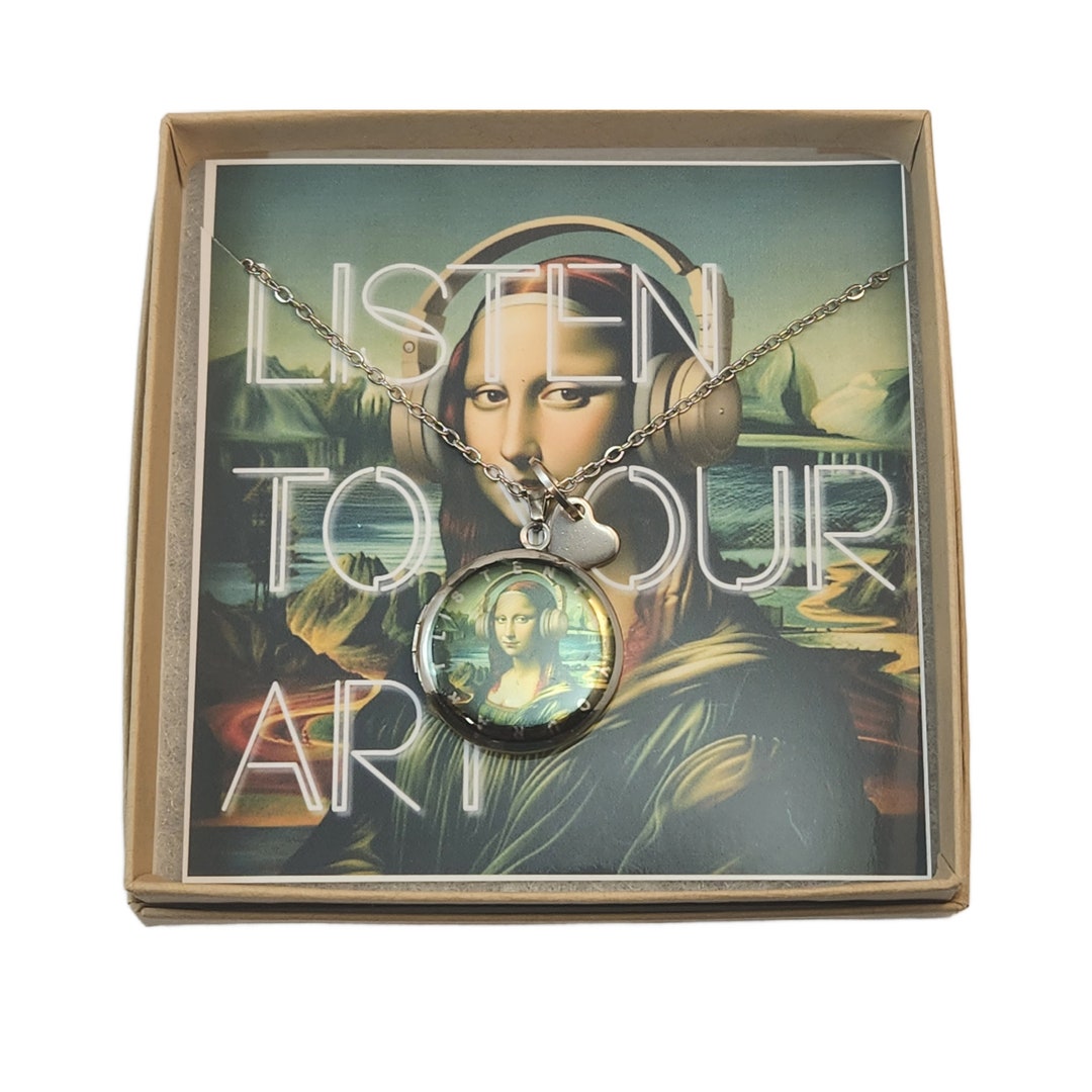 Mona Lisa Altered Art Locket Mona Lisa Locket Necklace for - Etsy