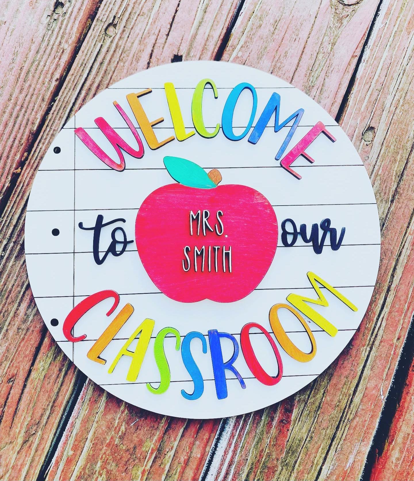Welcome to Our Classroom Teacher Sign - Etsy