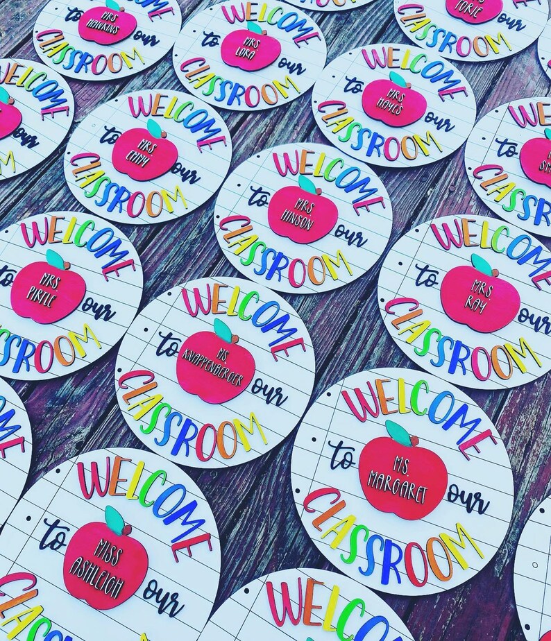 Welcome to Our Classroom Teacher Sign - Etsy