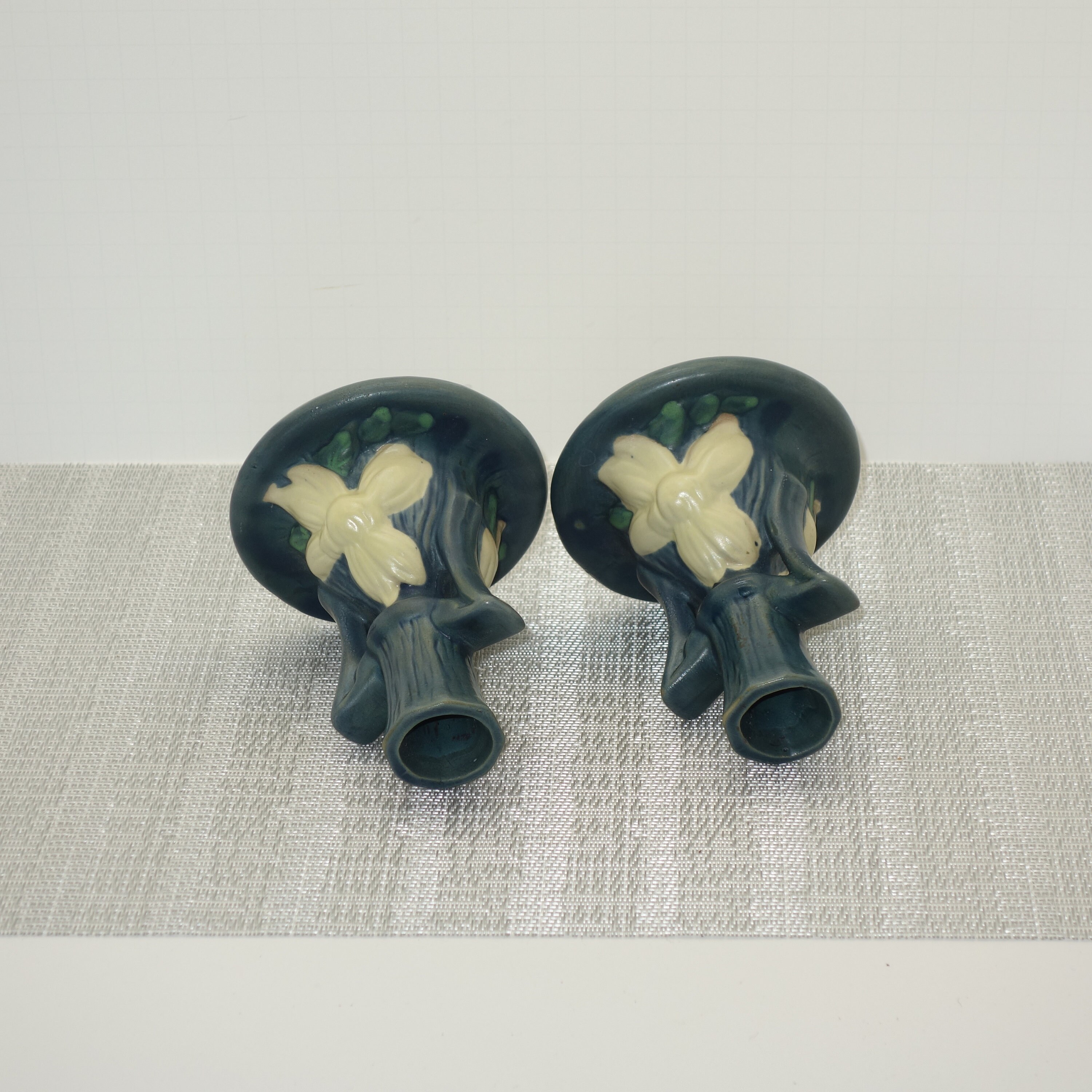 1940s Roseville Clematis Candlestick Periwinkle Blue - Etsy Israel