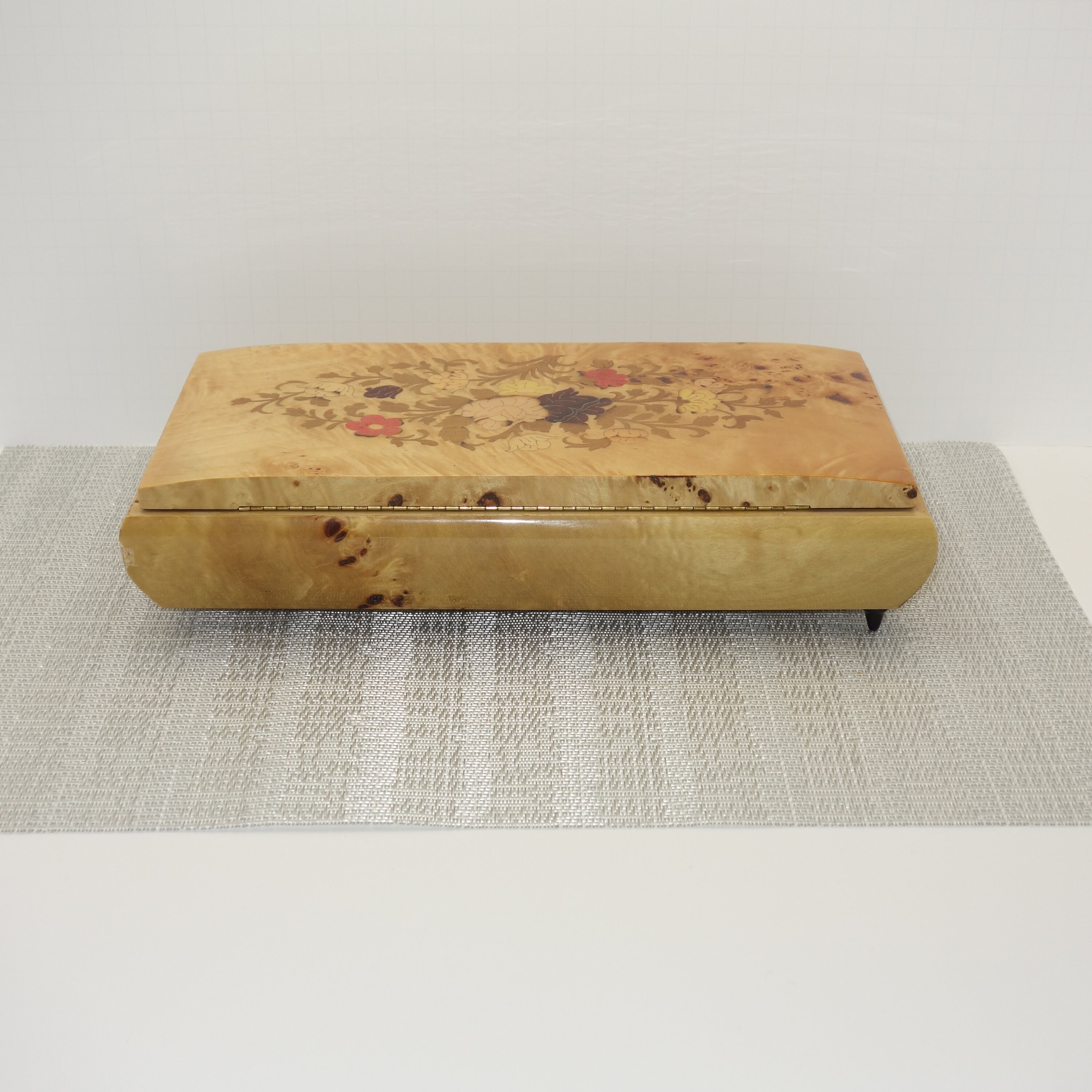 Vintage solid wood ornate music box plays Mozart. | Etsy