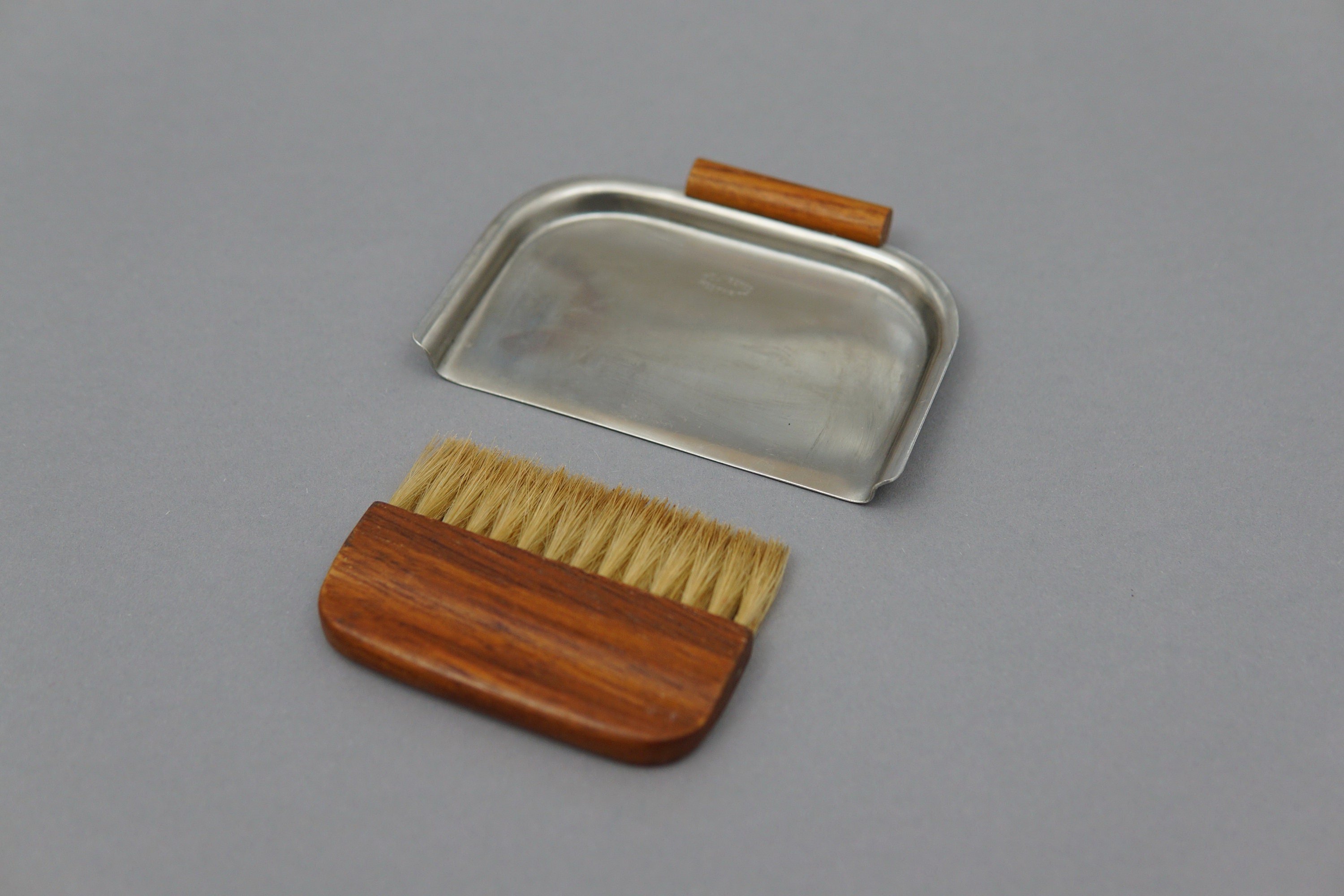 Mid-century Modern HOLMBERGS Table Crumber Set Teak Wood/stainless ...