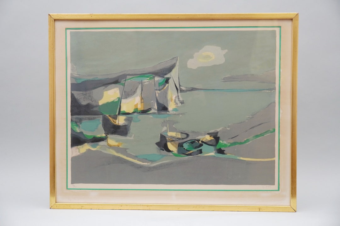63 X 78 Vintage 70's Original Lithography Signed Swedish Art Mcm - Etsy