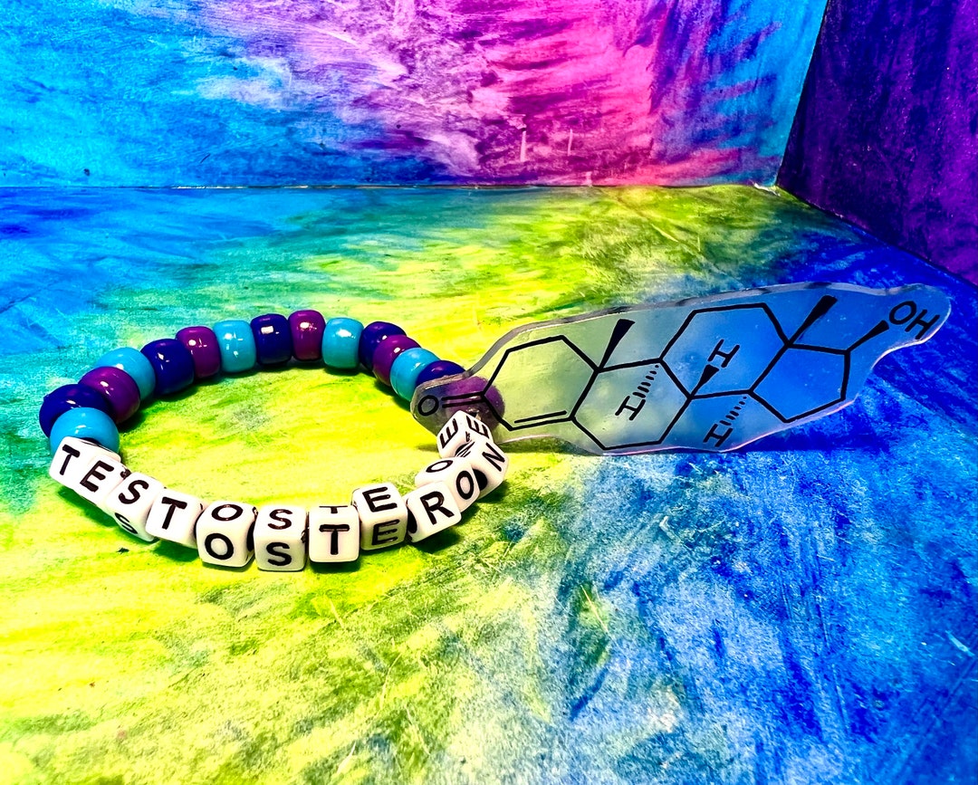 Testosterone Hormone Chemical Structure Rave Kandi Bracelet - Etsy