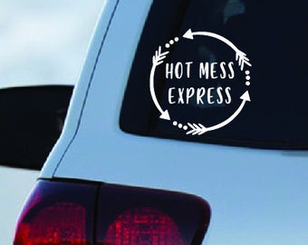Hot Mess Express Train Mom Car Truck Van Laptop Vinyl Decal Sticker ...