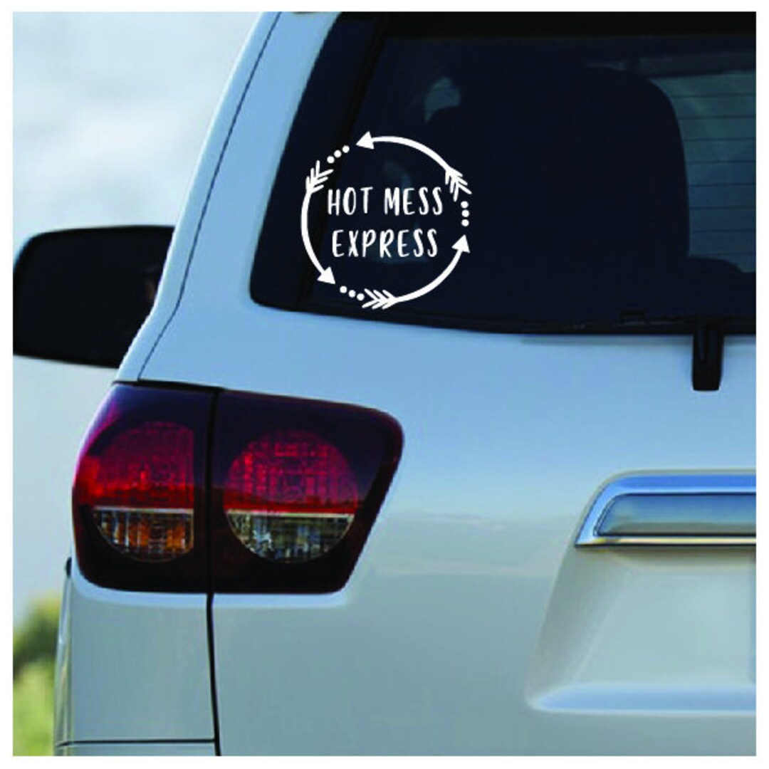 Hot Mess Car Decal Window Sticker - Etsy