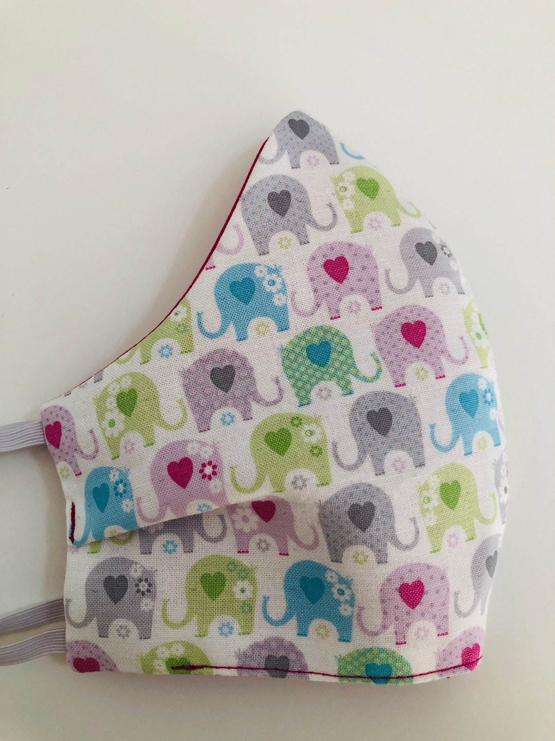 Elephant Print Face Mask, Animal Print Face Mask, 100% Cotton Face Mask ...