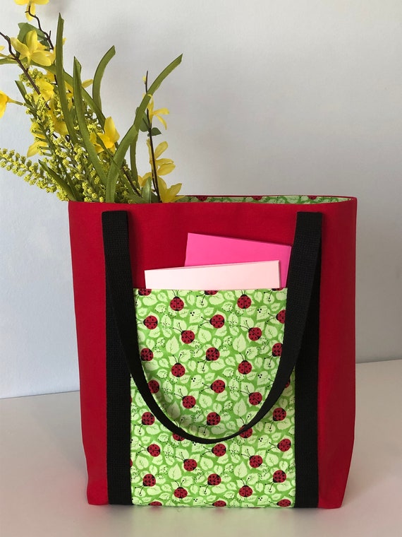 Tote Bag Lady Bug Tote Bag Animal Print Bag Canvas Tote | Etsy