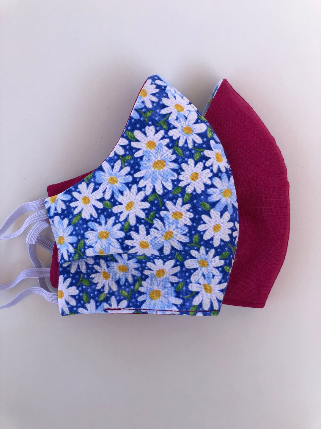 Daisies Face Mask, Floral Print Face Mask, Daisy Print Mask, 100% ...