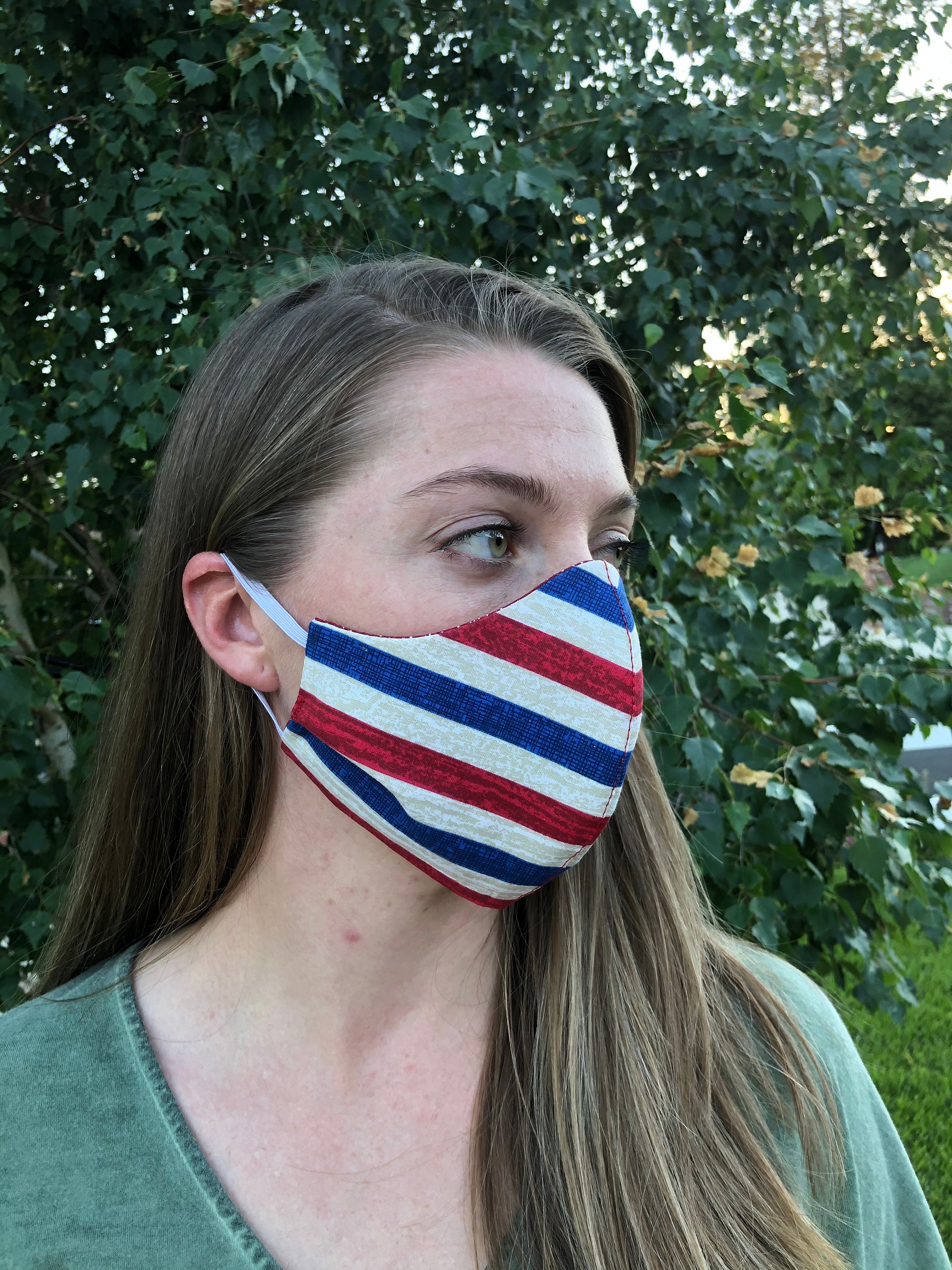 American Flag Face Mask, Patriotic Face Mask, 100% Cotton Mask ...