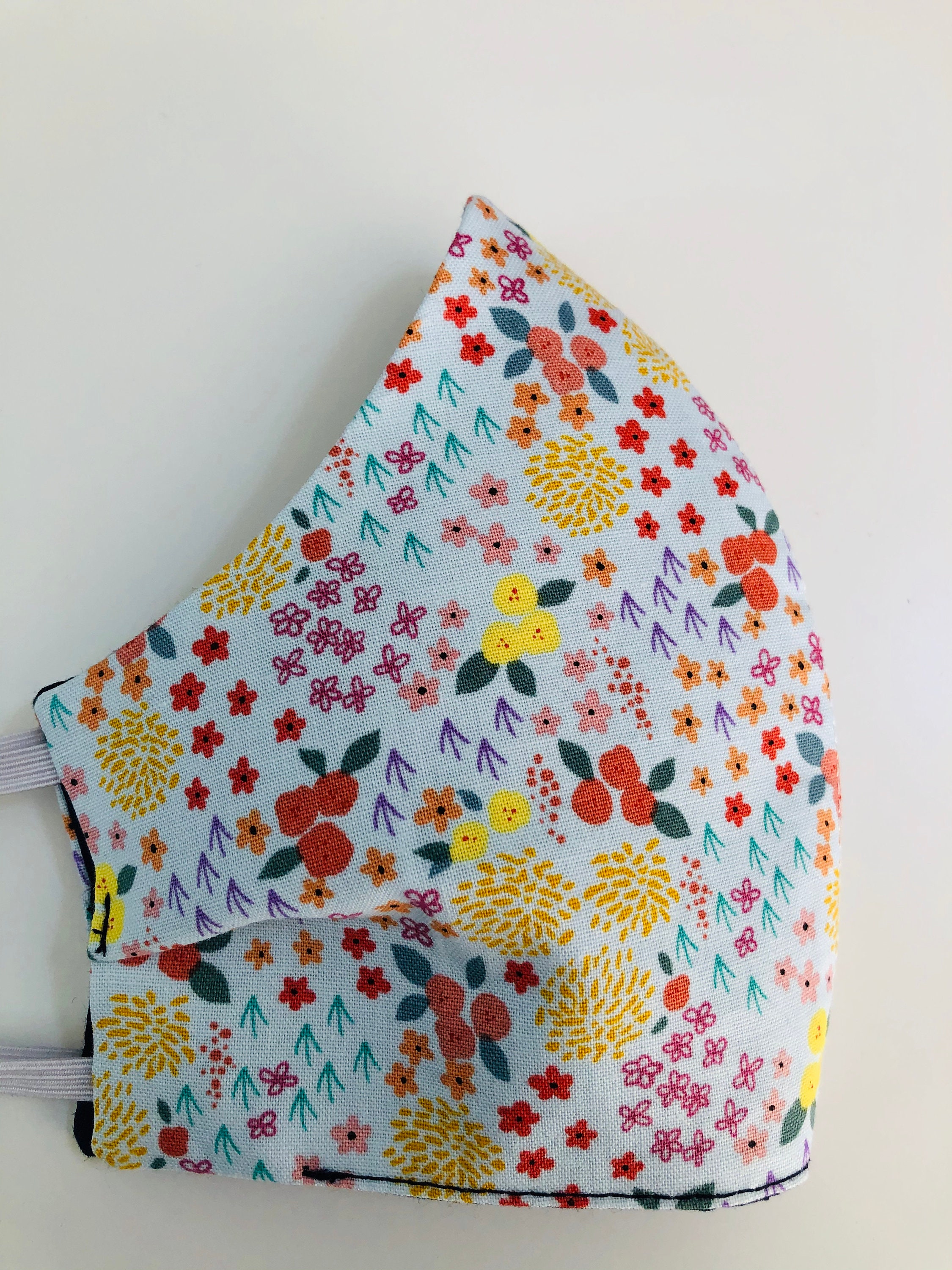 Multi Floral Face Mask, Multi color Floral Mask, Cotton Face Mask ...