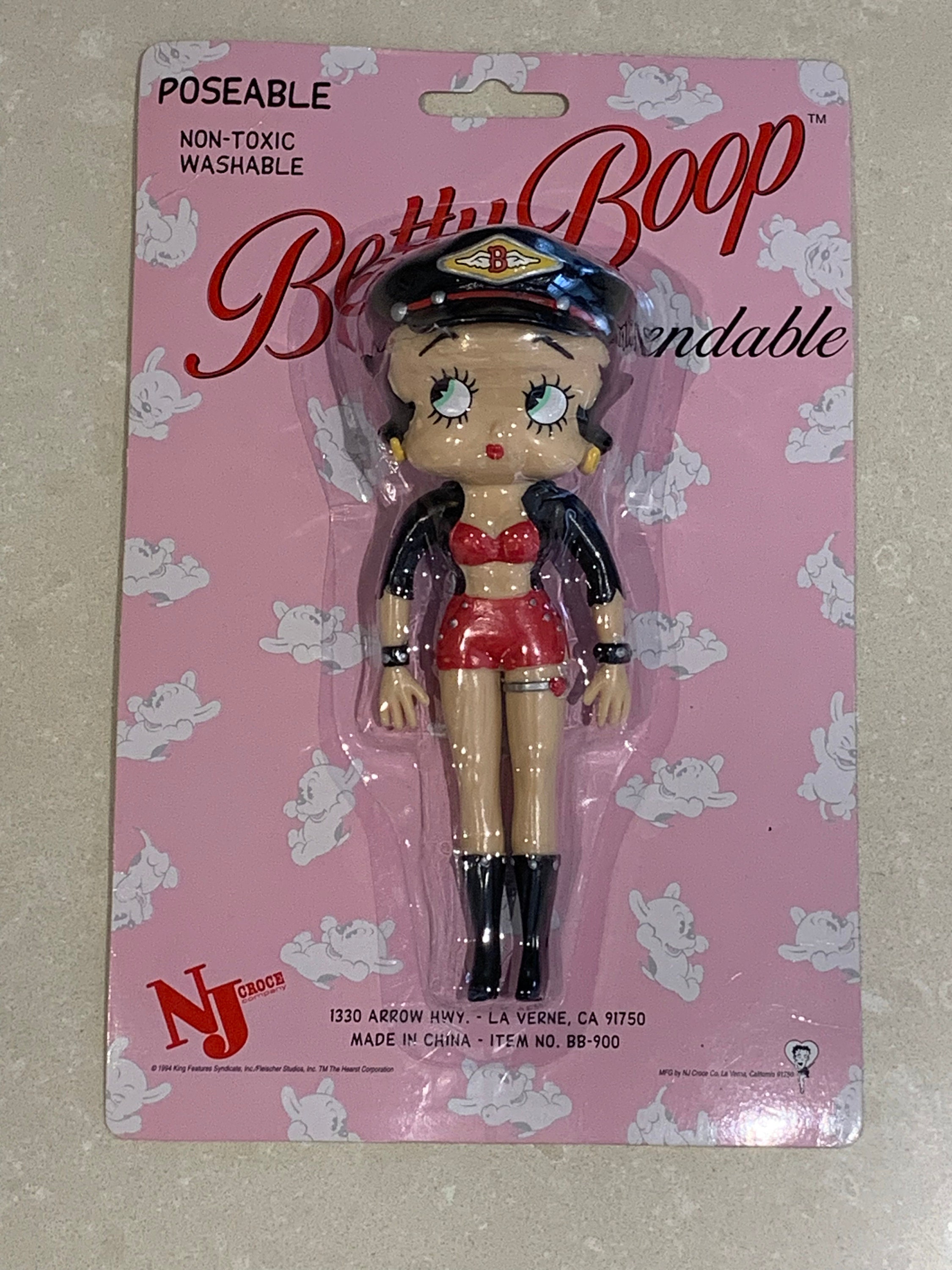 Betty Boop Motorcycle Biker Rare Collector Bendable Figure by NJ Croce ...