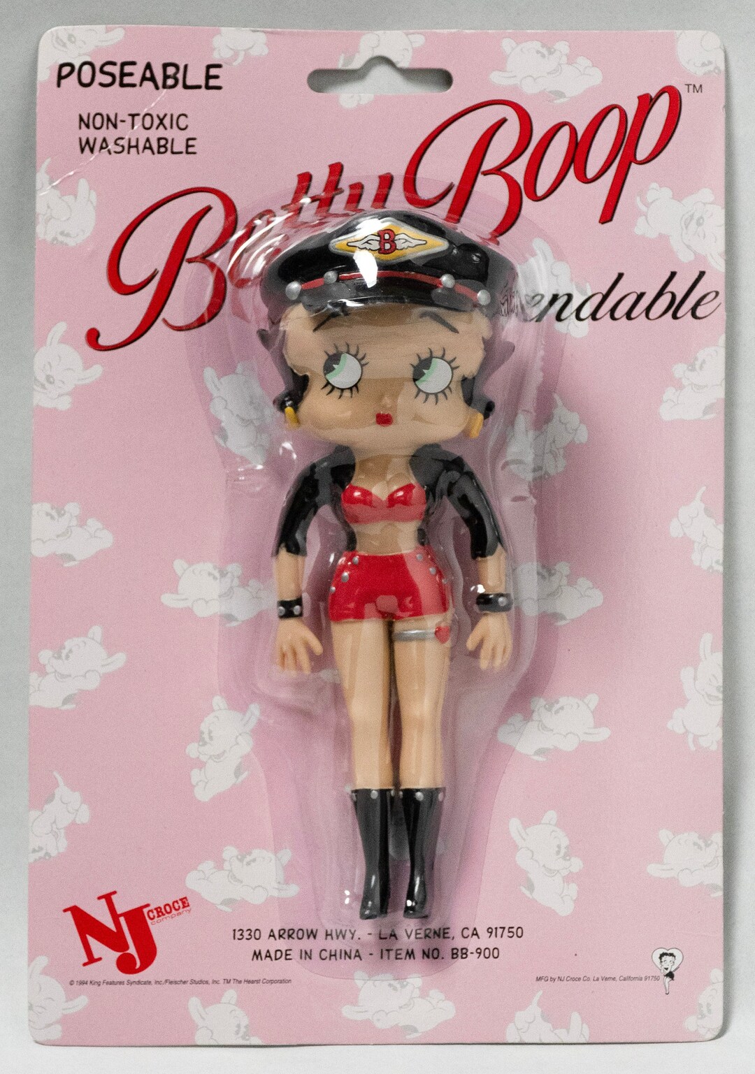 Betty Boop Motorcycle Biker Rare Collector Bendable Figure by NJ Croce ...