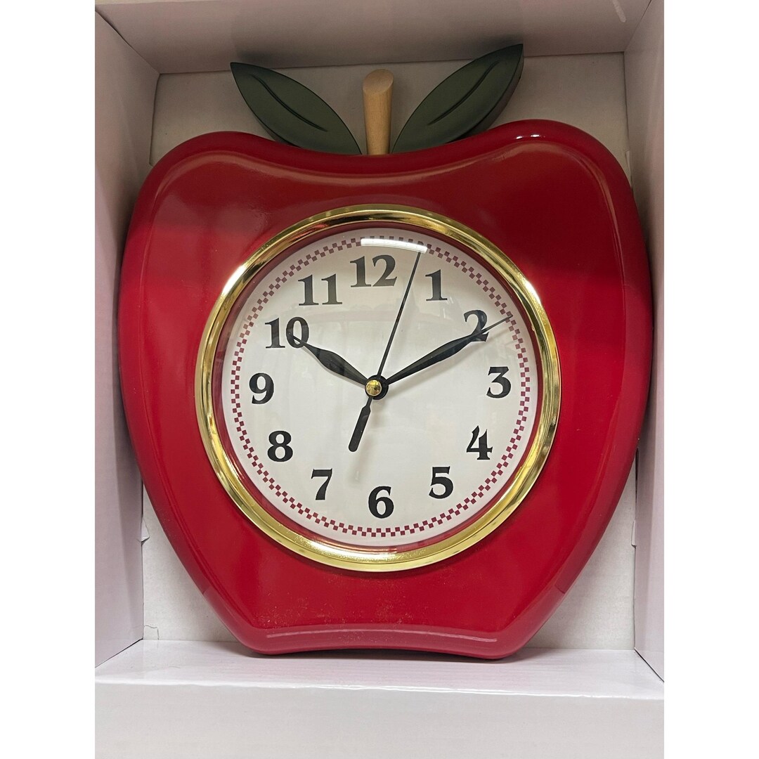 Vintage Apple Clock - Etsy