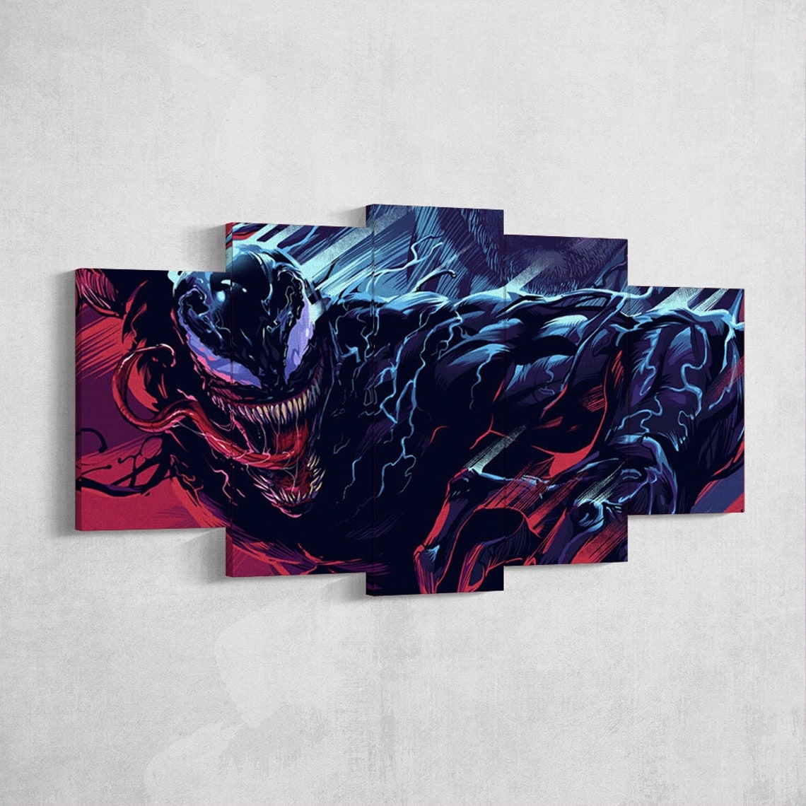 Venom 5 Piece Wall Art Venom Poster Venom Movie Venom Wall - Etsy
