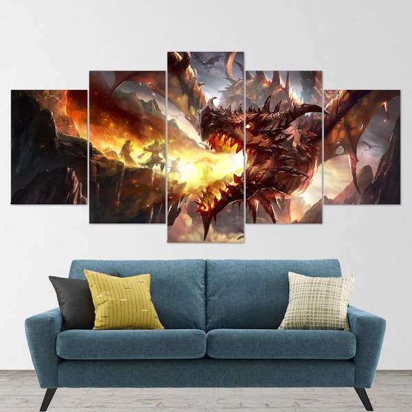 Large Dragon Wall Art - Etsy