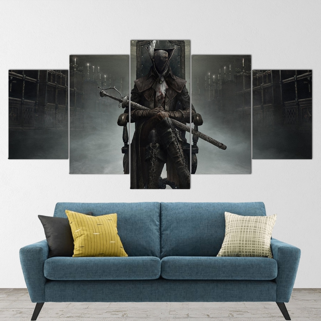 Bloodborne, Hunter, 5 Piece Canvas Wall Art, Bloodborne Wall Art ...