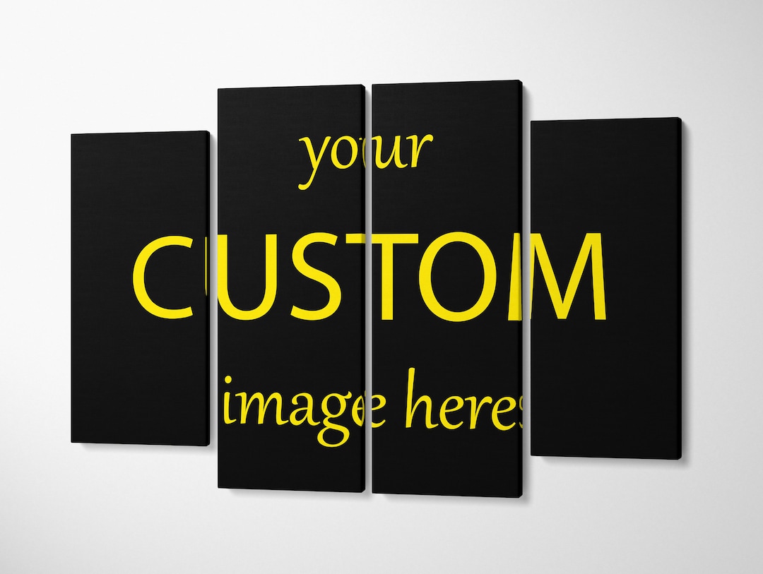 4 Piece Custom Canvas Wall Art, Framed Multi Panel Canvas, Photo Art ...