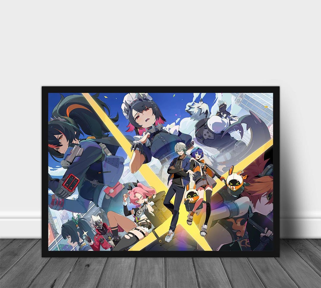 Zenless Zone Zero Characters Poster Print, ZZZ Canvas Wall Art, Gaming ...