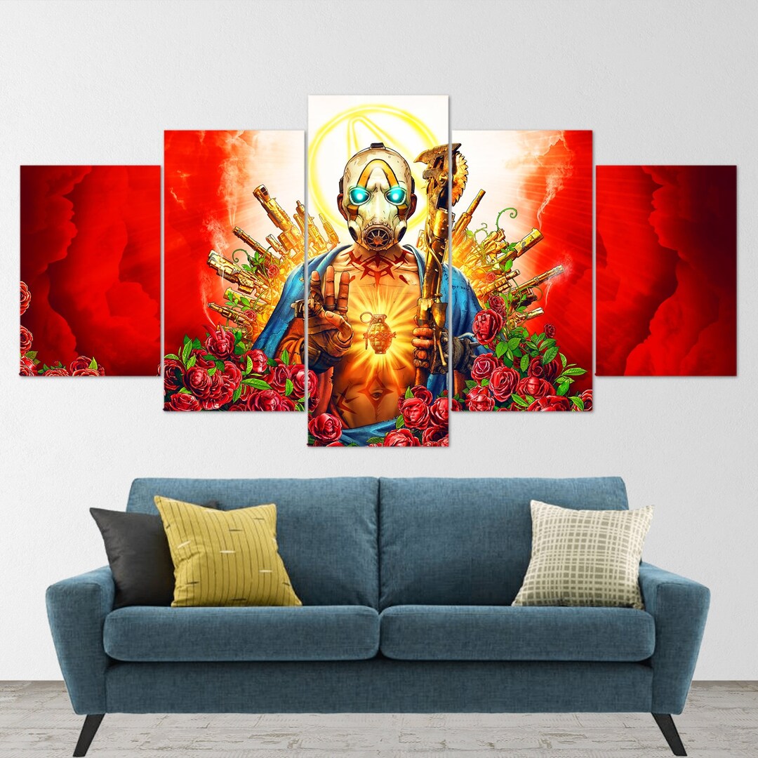 Borderlands 3, Psycho, 5 Piece Canvas Wall Art, Borderlands Wall Art ...