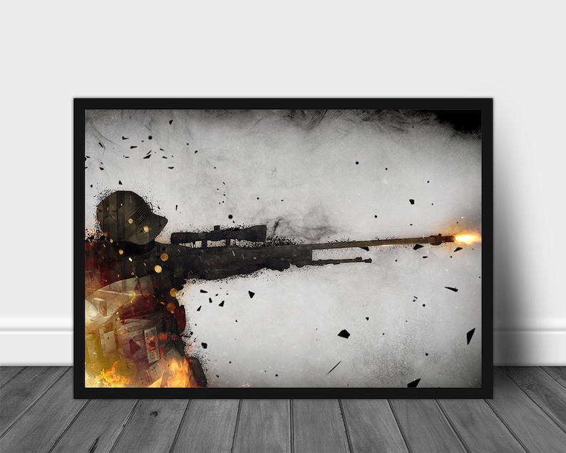 Counter Strike, Poster, AWP, Global Offensive, CSGO Canvas Wall Art ...