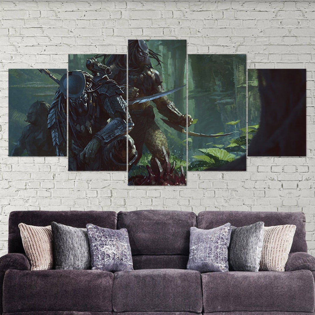 Predator Alien Art, Fantasy Art, 5 Piece Canvas Wall Art, Canvas Print ...