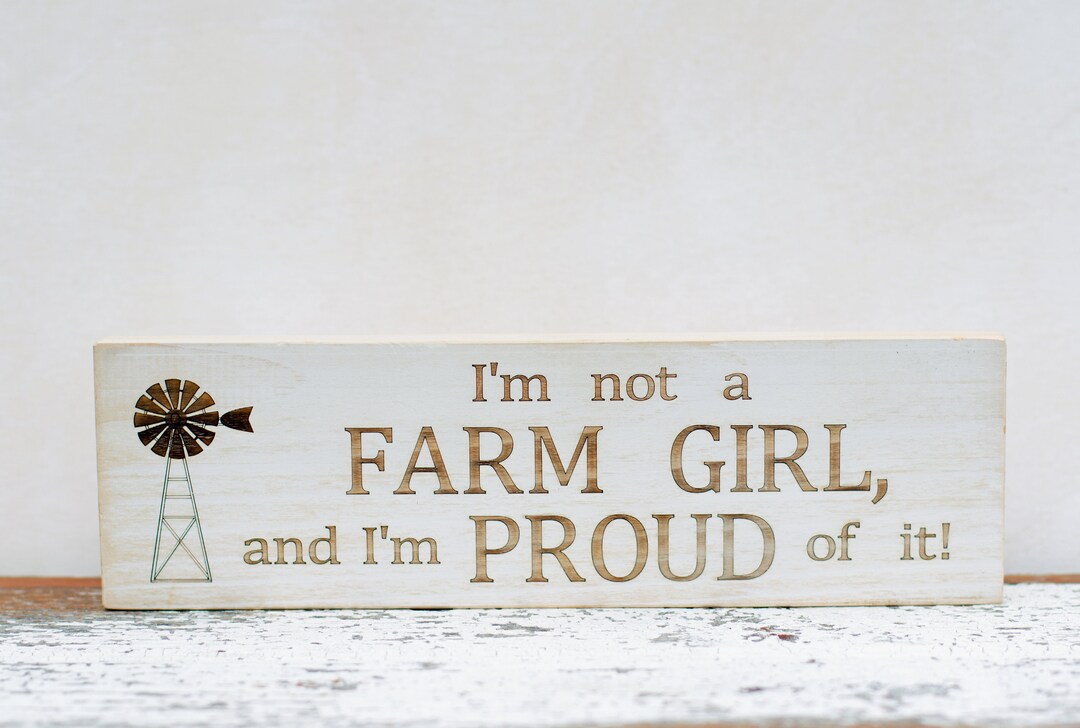 Wooden Farmhouse Sign, Country Girl Sign, Funny Wooden Sign, Engraved ...