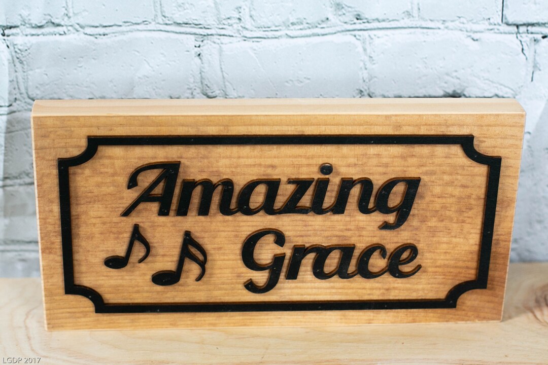 Christian Sign for Home, Amazing Grace, Wooden Christian Sign, Amazing ...