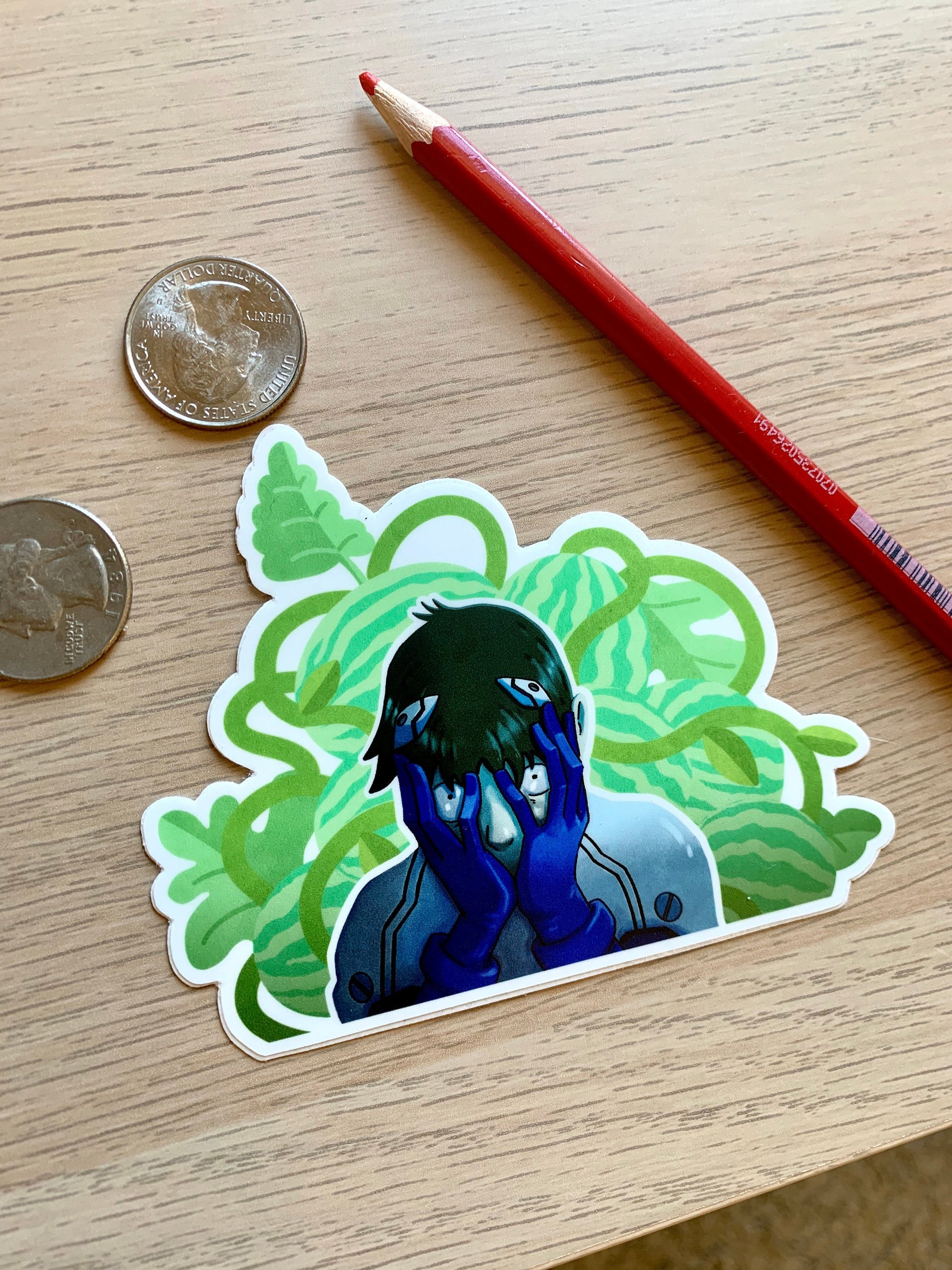 Neon Genesis Evangelion Shinji Sticker - Etsy