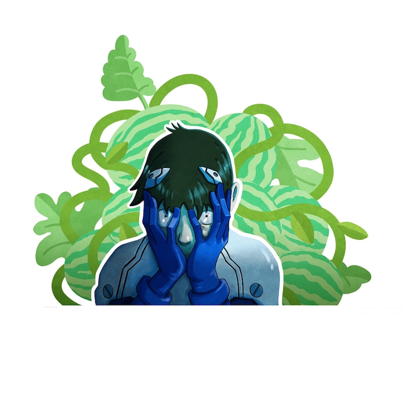 Neon Genesis Evangelion Shinji Sticker - Etsy