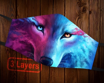 Wolf Face Mask | Etsy