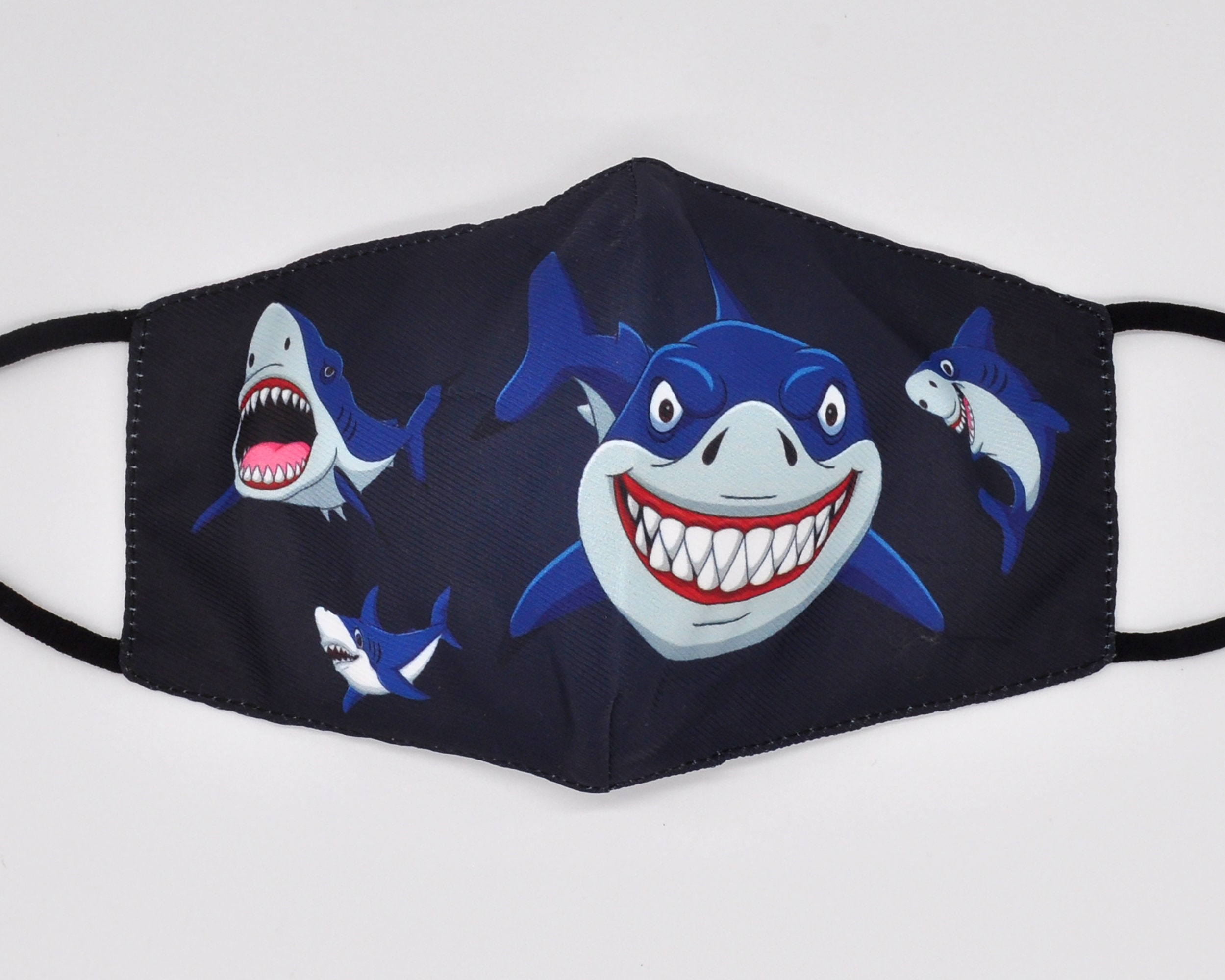 3 Layers Kids Size Shark Mask Blue Shark Cartoon Mask Cute | Etsy