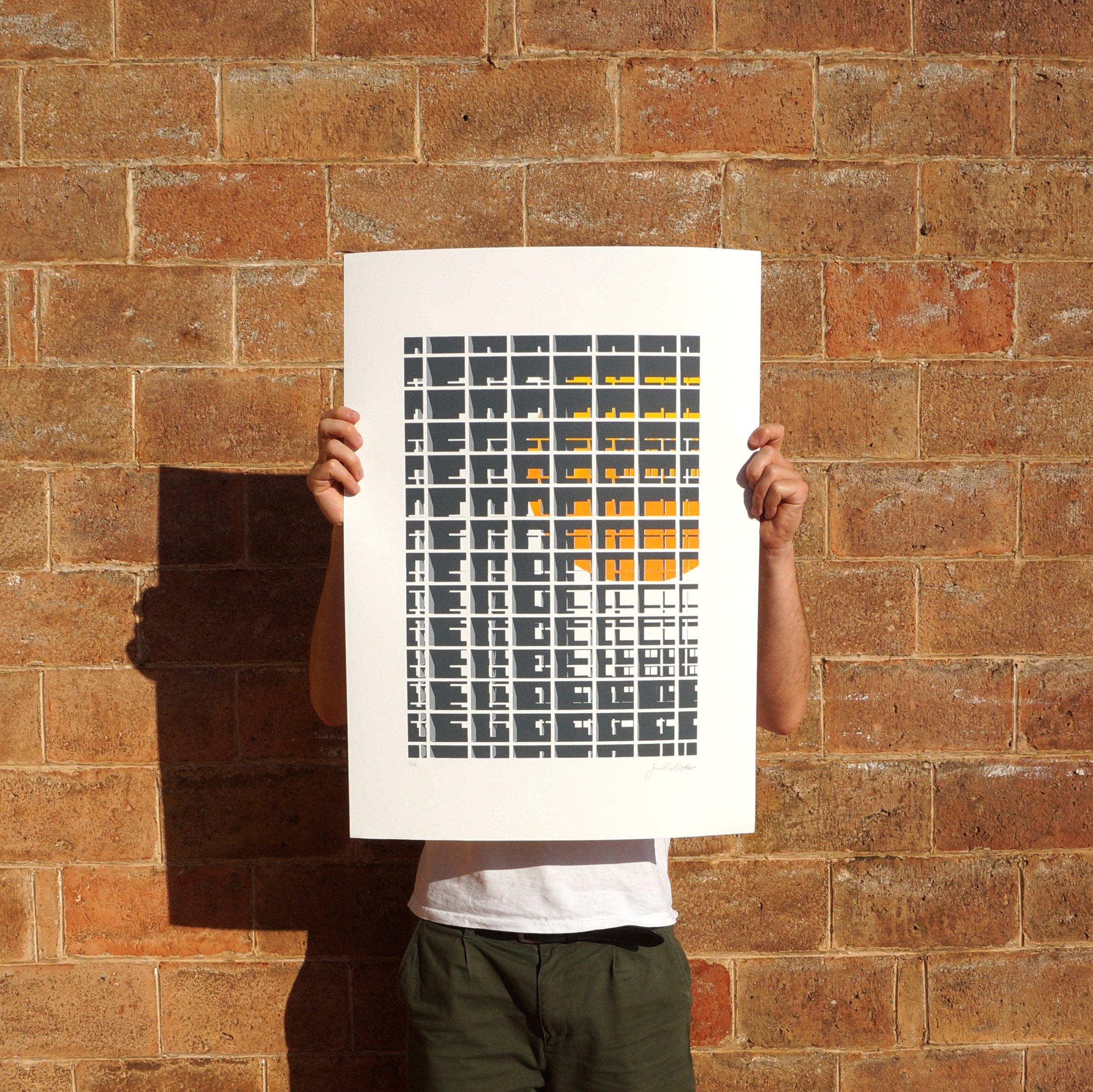 Construction Site Concrete Screenprint Screen Print - Etsy