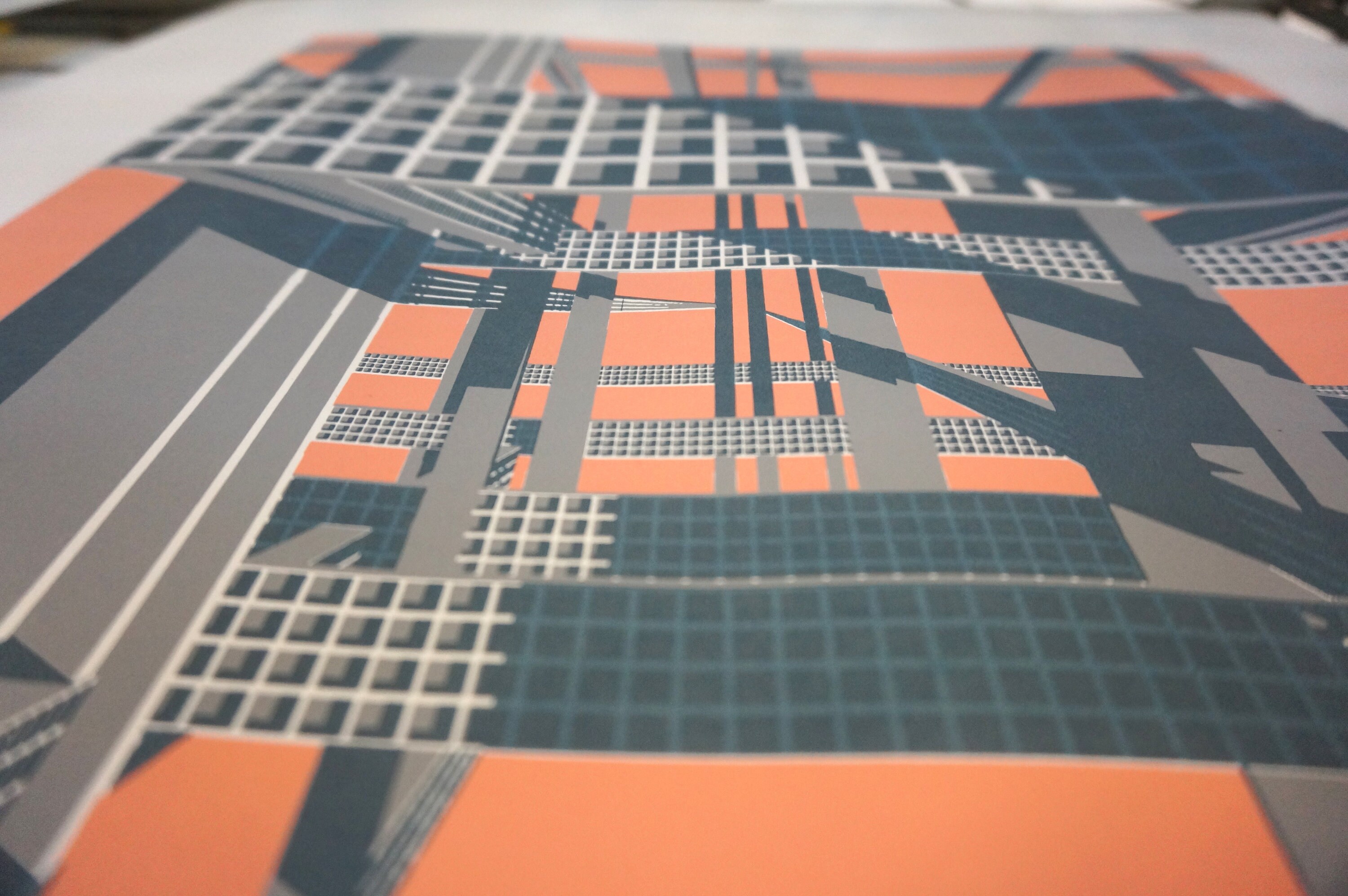 Megablock, Screenprint, Brutalist Poster, Screen Print, Czechoslovakia ...