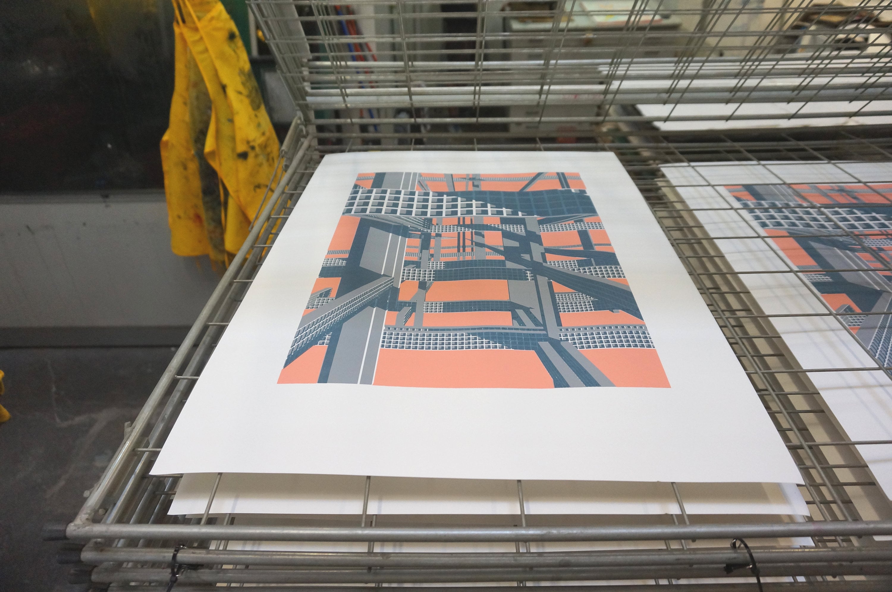 Megablock, Screenprint, Brutalist Poster, Screen Print, Czechoslovakia ...
