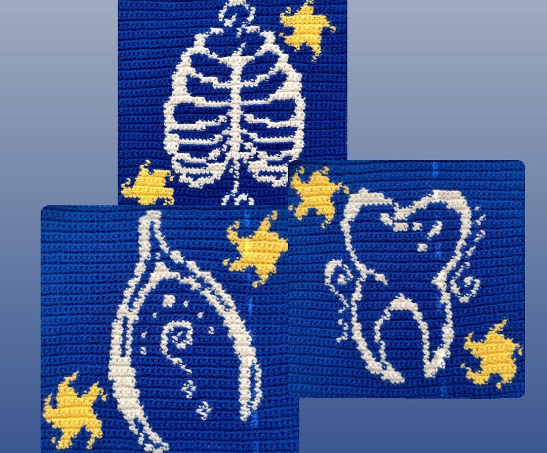 Breaking Bones: Crochet Color Work Tapestry Wall Hanging - Etsy