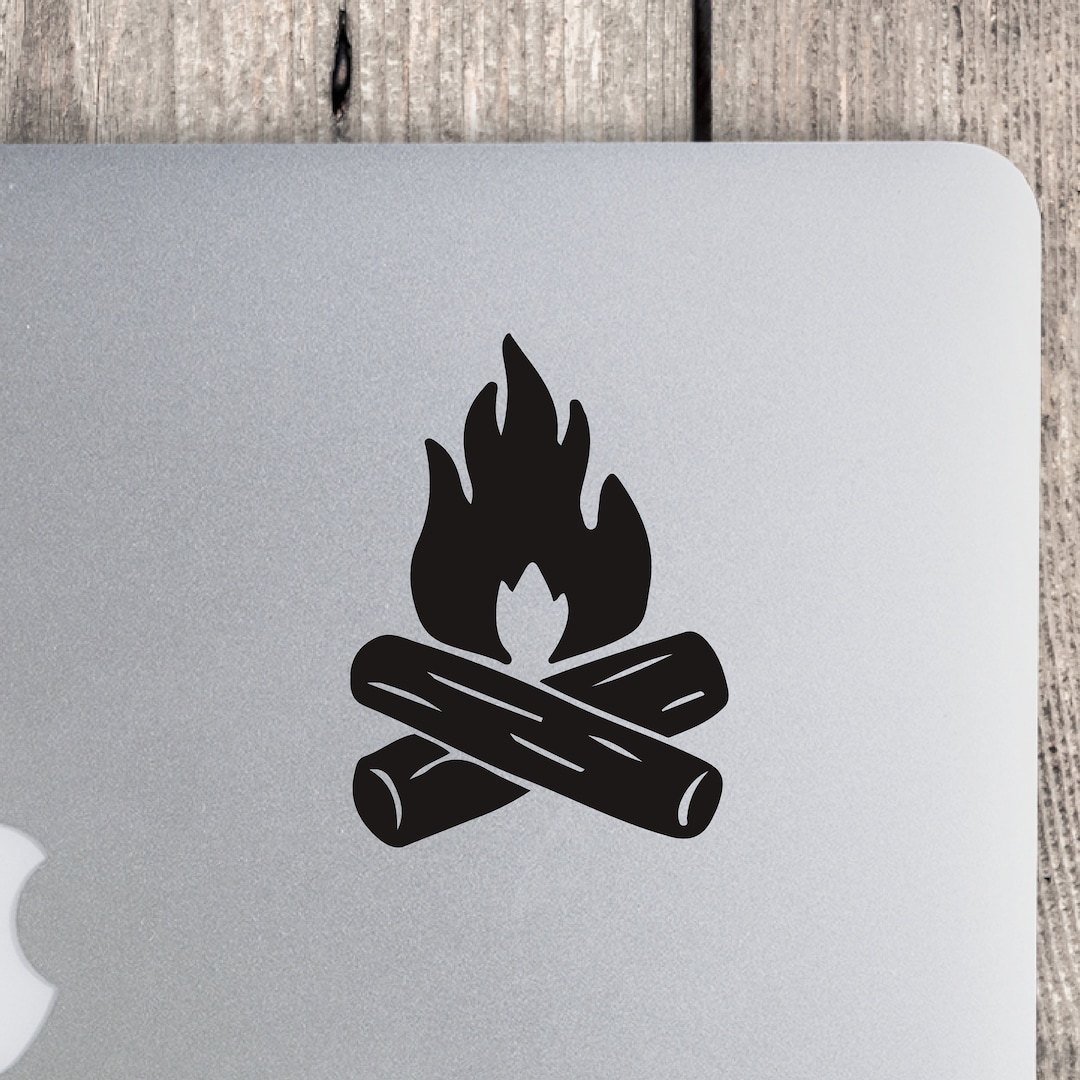 Outdoor Campfire Vinyl Decal - Nature-inspired Icon - Great Outdoors ...
